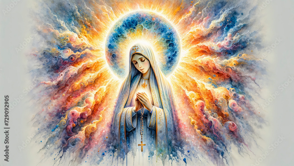 The Blessed Virgin Mary: Our Lady Praying the Rosary and the Miracle of ...