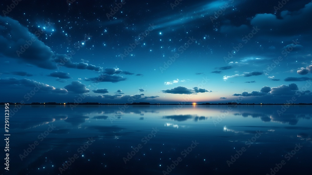 Astrophotography of the moon s reflection on the serene water surface ...