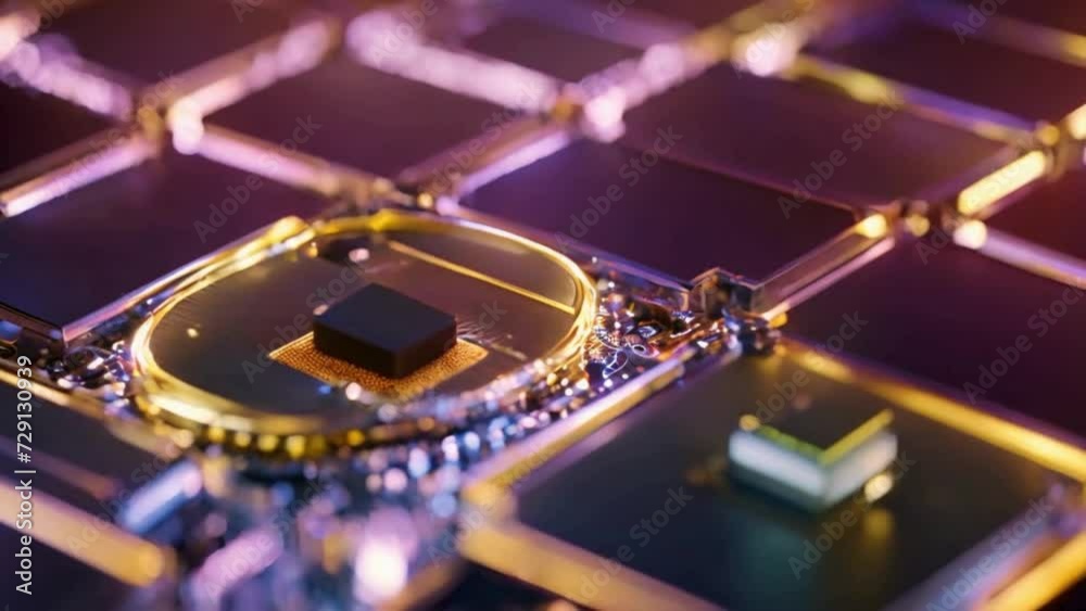 Circuit board, Abstract loop animation of blue circuit, Futuristic ...