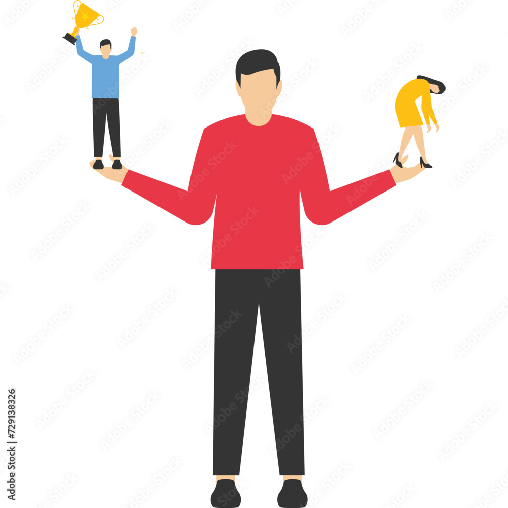 Social comparison anxiety, discouraged from failure, loser or self ...