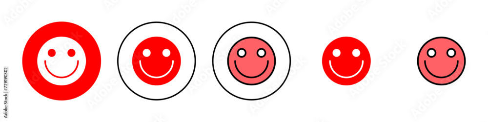 smile icon set illustration. smile emoticon icon. feedback sign and ...