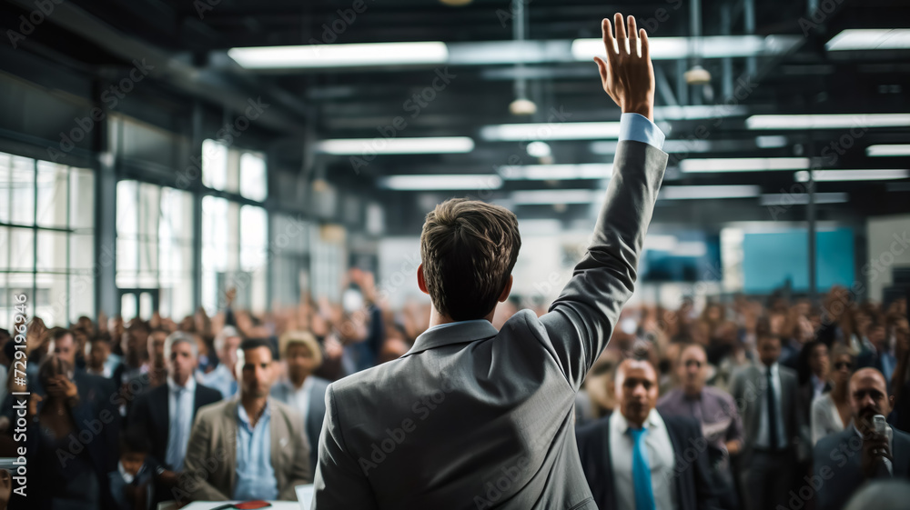 Leadership and power of conversation concepts with leader person ...