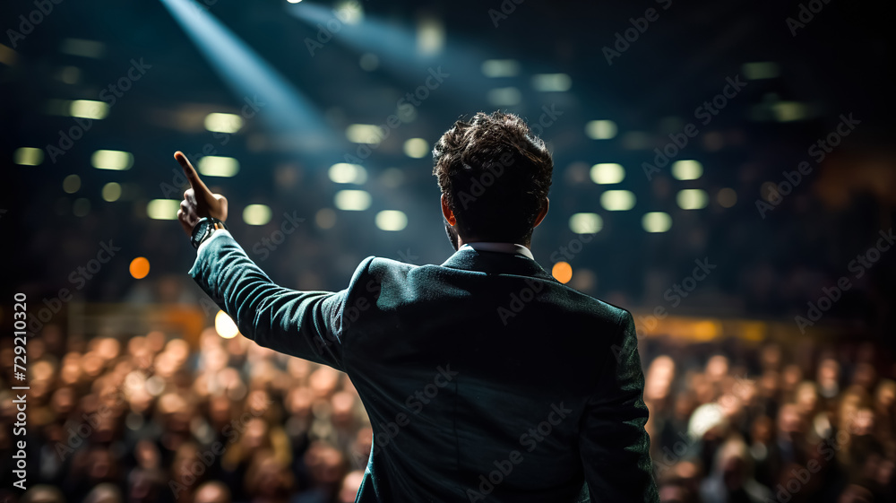 Leadership and power of conversation concepts with leader person ...