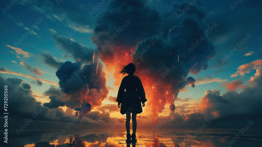 sad theme wallpaper, the end of the world is near, girl missing home ...