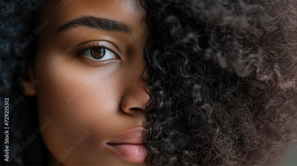 African hair before and after care: Left, natural and untouched; right ...