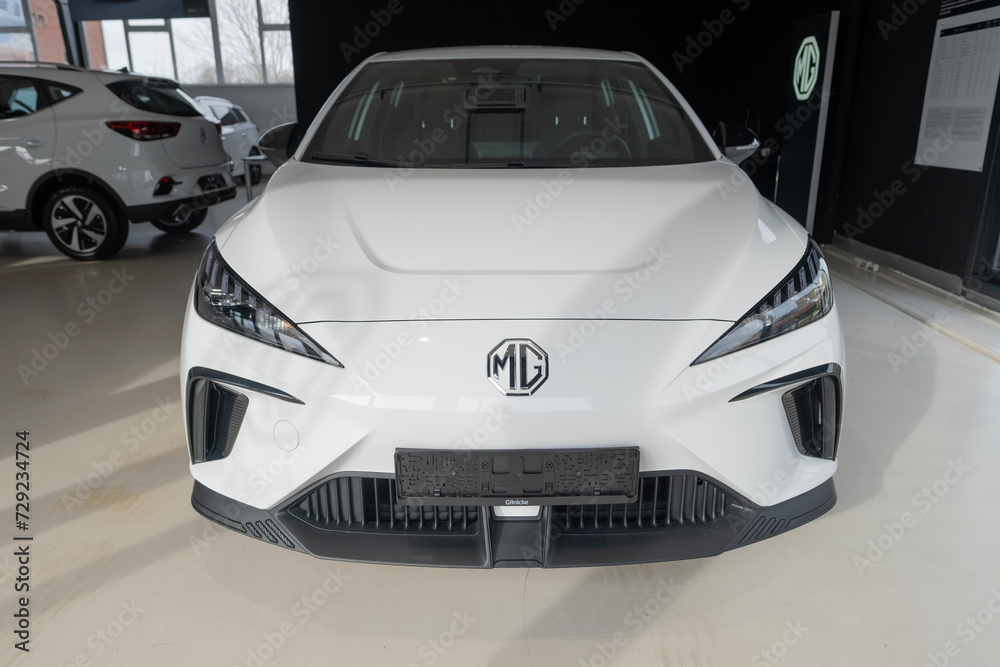 new white Car MG4 Electric, Motor UK Limited Nanjing, high-performance ...