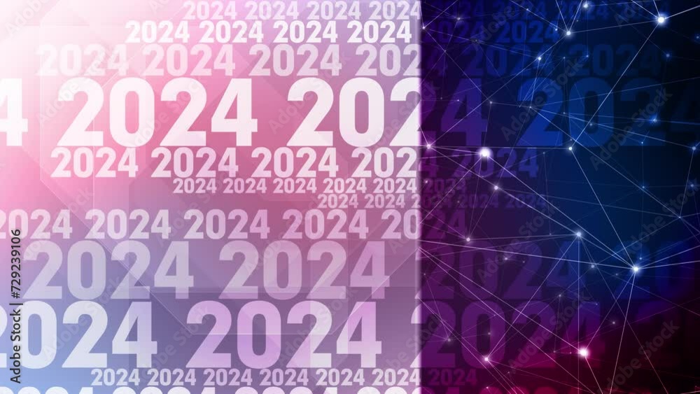 Annual 2024 background modern creative and conceptual design with ...