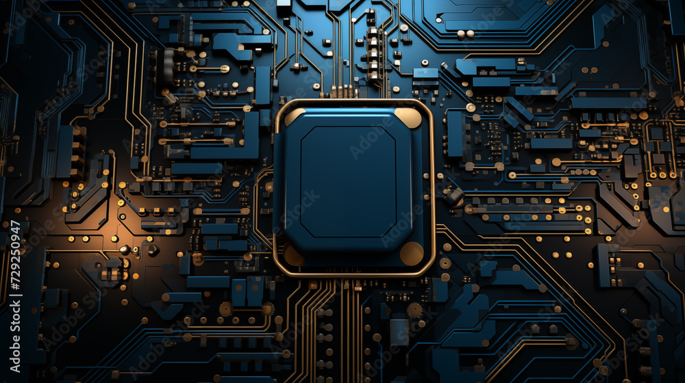 Electronic circuit board close up. Circuit board background. CPU chip ...