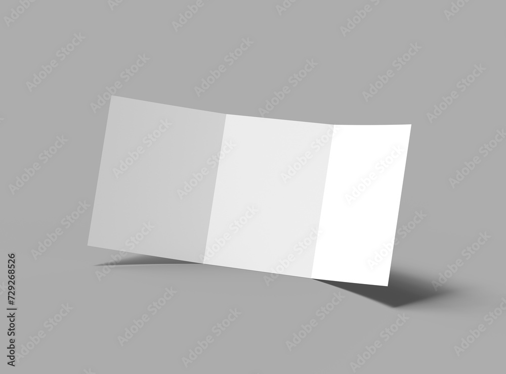 Blank Tri-fold US letter size 8.5x11 inc brochure 3d render Stock ...