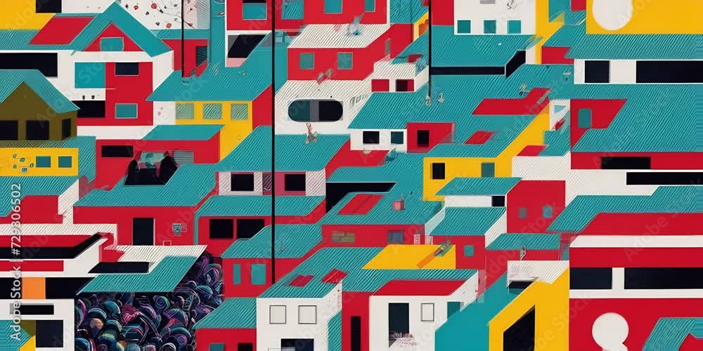 colorful minimalist 4k background animation in a cute and simple style ...