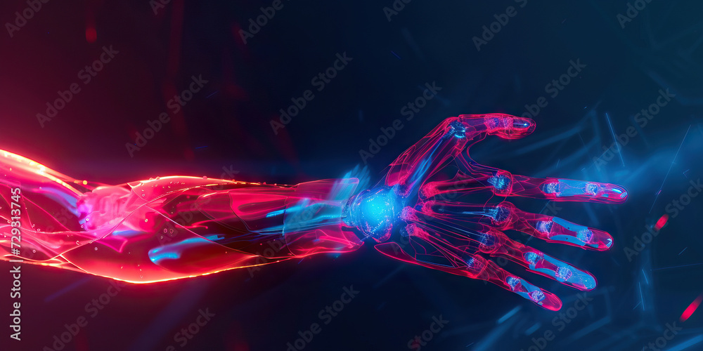 Arm Pain: Visual Effects Illustration of Person with Arm in Sling ...