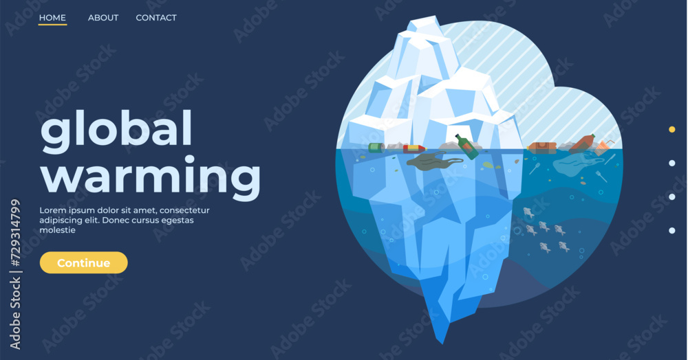 Global warming vector illustration. Dioxide, ghost haunting atmosphere ...