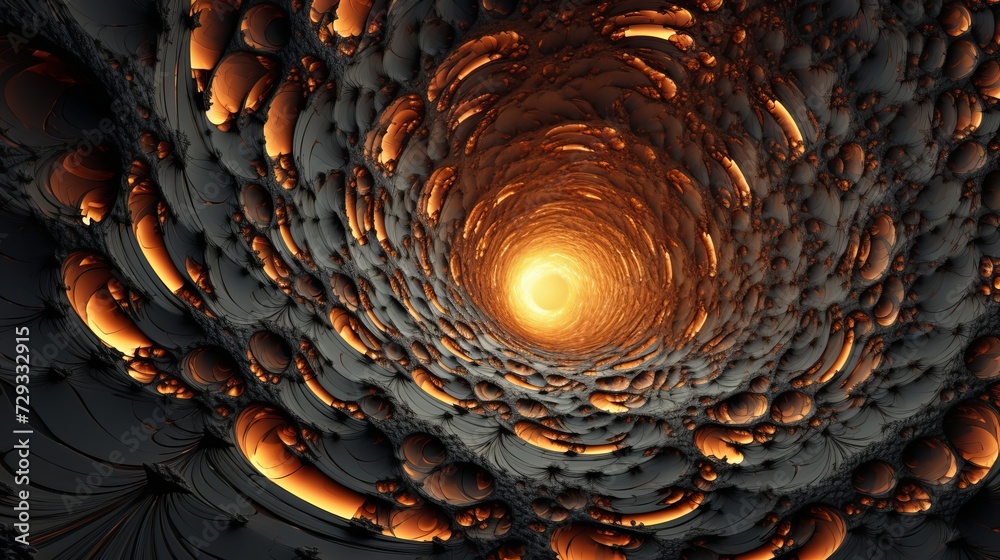 Mandelbulb fractal. Computer-generated image of a three-dimensional ...