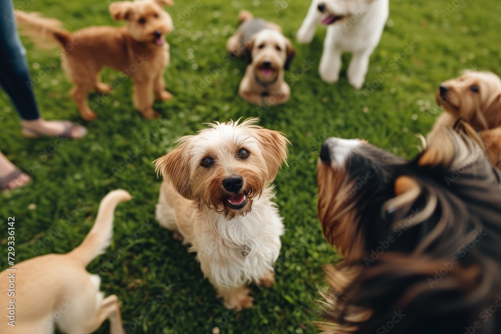 Perfectly Symmetrical Photo Of A Group Of Friends And Their Pets ...