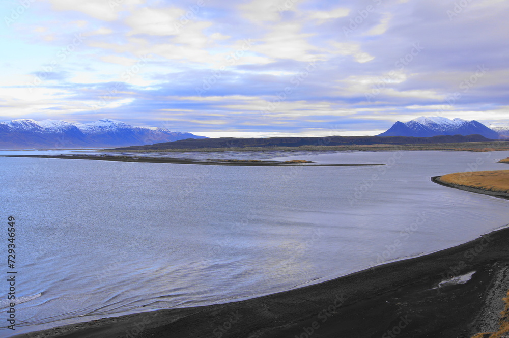 View across Hunafloi Bay from the Vatnsnes peninsula in North West Iceland Stock Photo | Adobe Stock