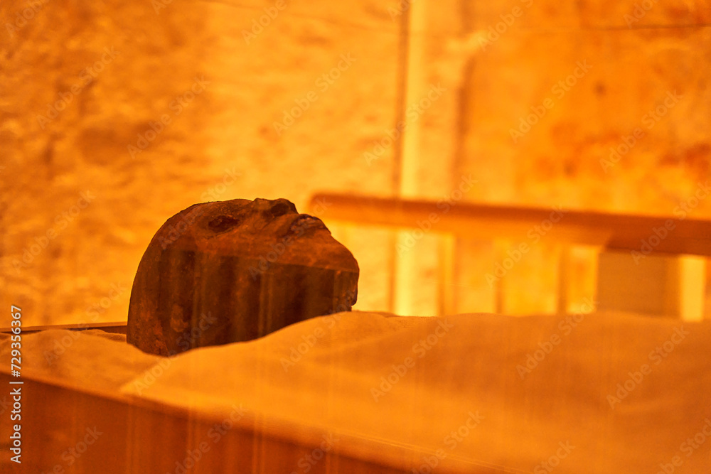 mummy of the king Tutankhamun, Luxor, Egypt. Tomb of pharaoh ...