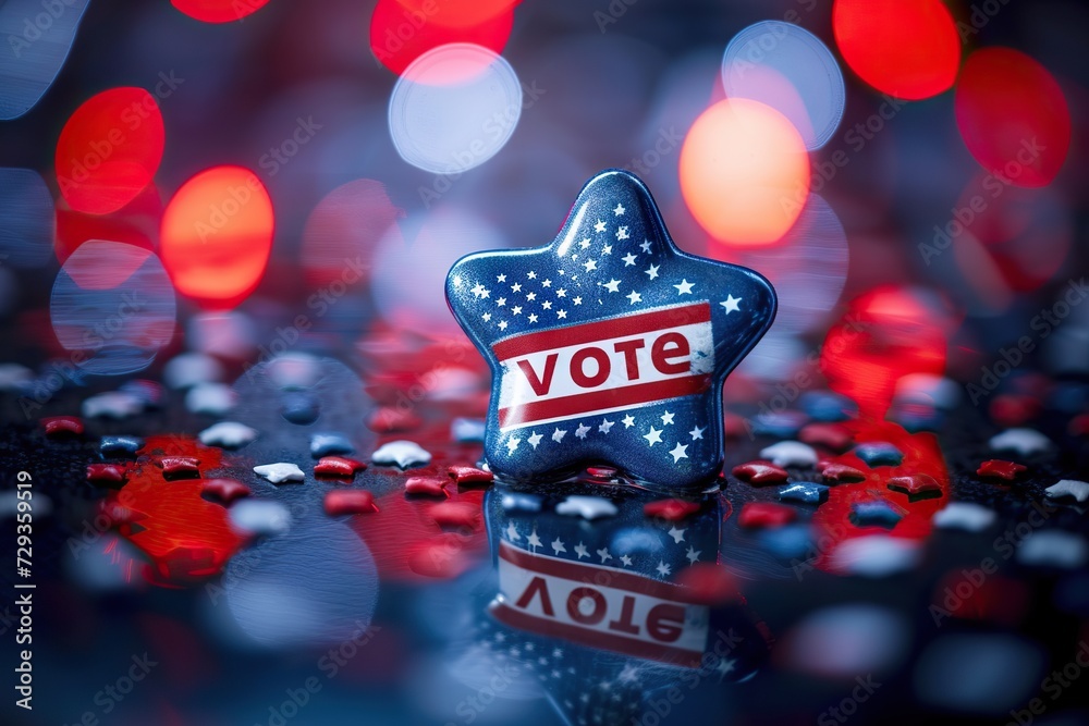 Patriotic Participation Stirring American Election Concept Featuring a ...