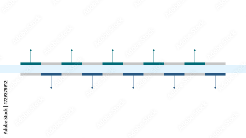 Blank company milestone or roadmap infographic as vector with 10 ...