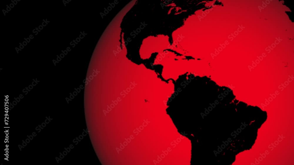 Seamless loop footage of planet earth whole round orbital rotation with ...