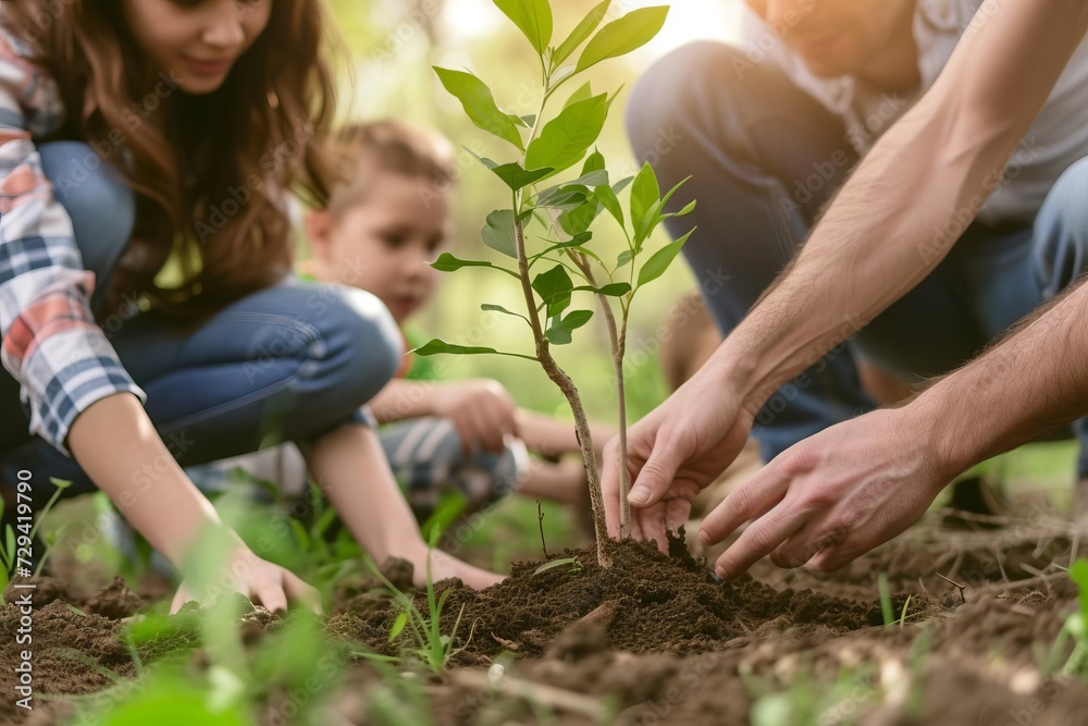 A family planting a tree together Symbolizing the importance of legacy ...