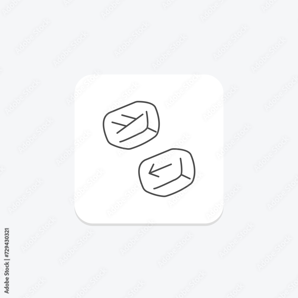 Celtic Rune Stone icon, rune stone, irish, symbol, stone thinline icon ...