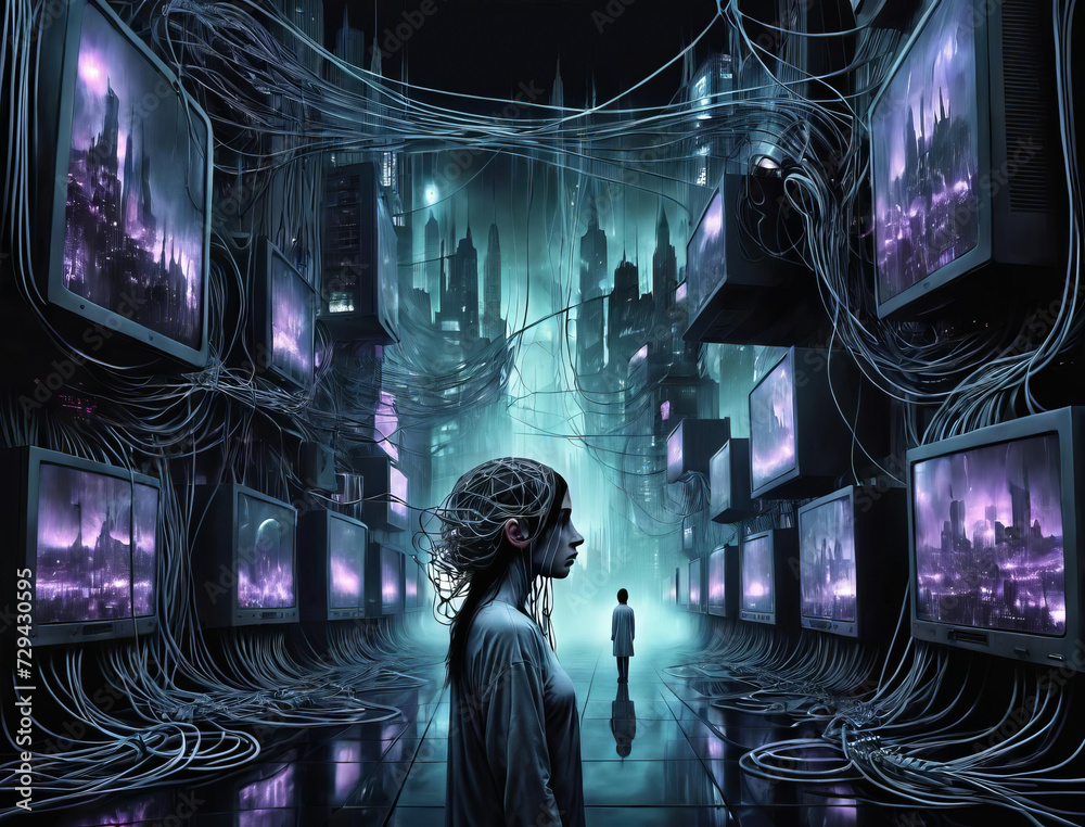 Surreal Insomnia - Helpless individual in a dystopian environment with ...