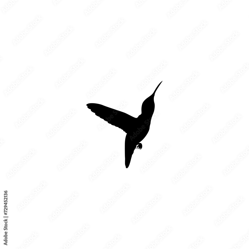 Flat vector hummingbird icon symbol. graphic design elements. Vector ...
