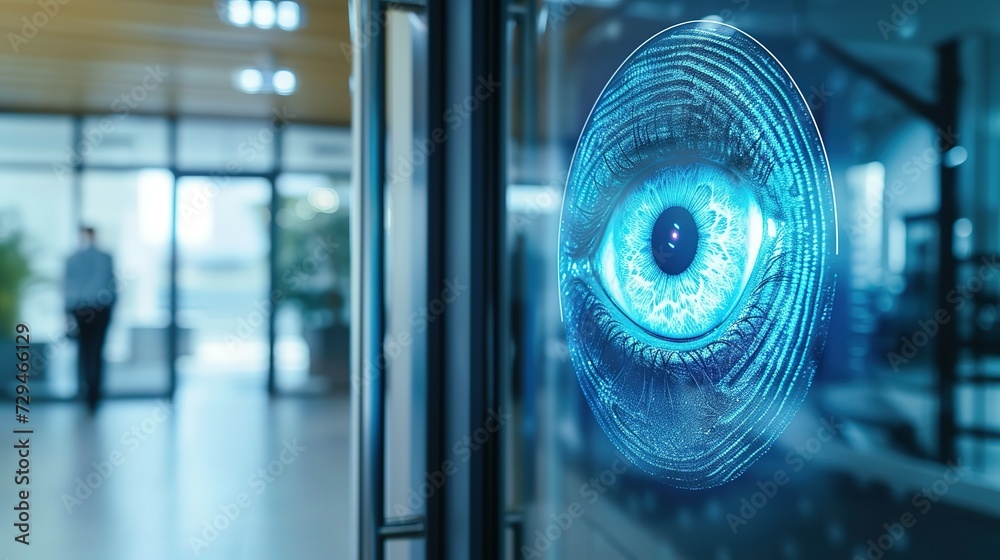 Eye print scan access control system machine, entrance door office ...