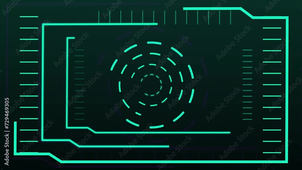 HUD circle interfaces, Digital technology HUD video frame, Futuristic ...