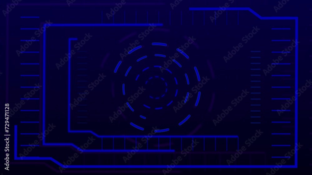HUD circle interfaces, Digital technology HUD video frame, Futuristic ...