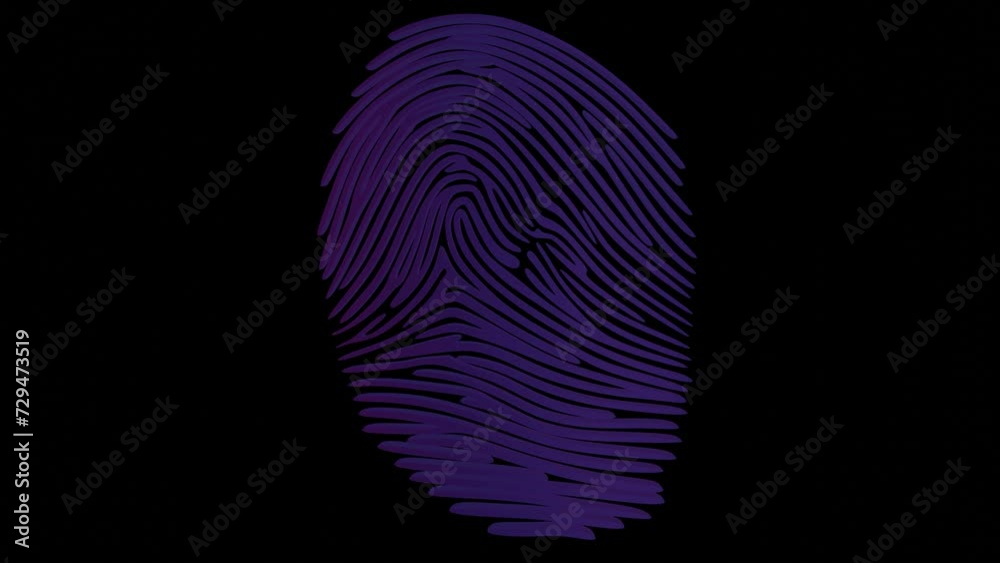 Fingerprint scanner animation with multicolored light, showcasing ...