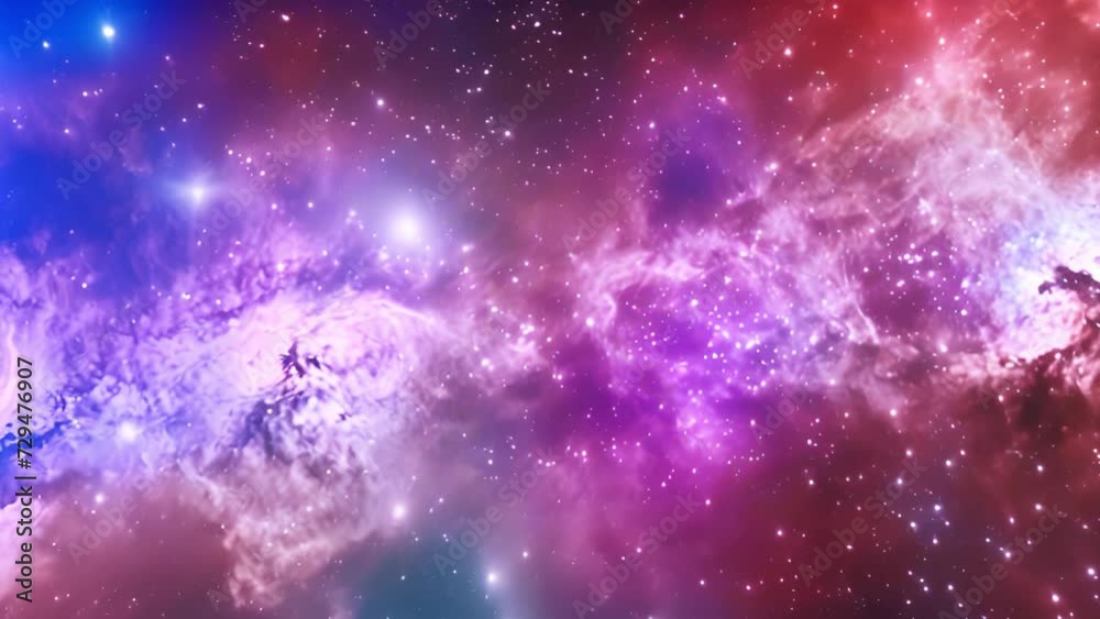 4k Cosmos effect. Seamless loop galaxy exploration through outer space ...