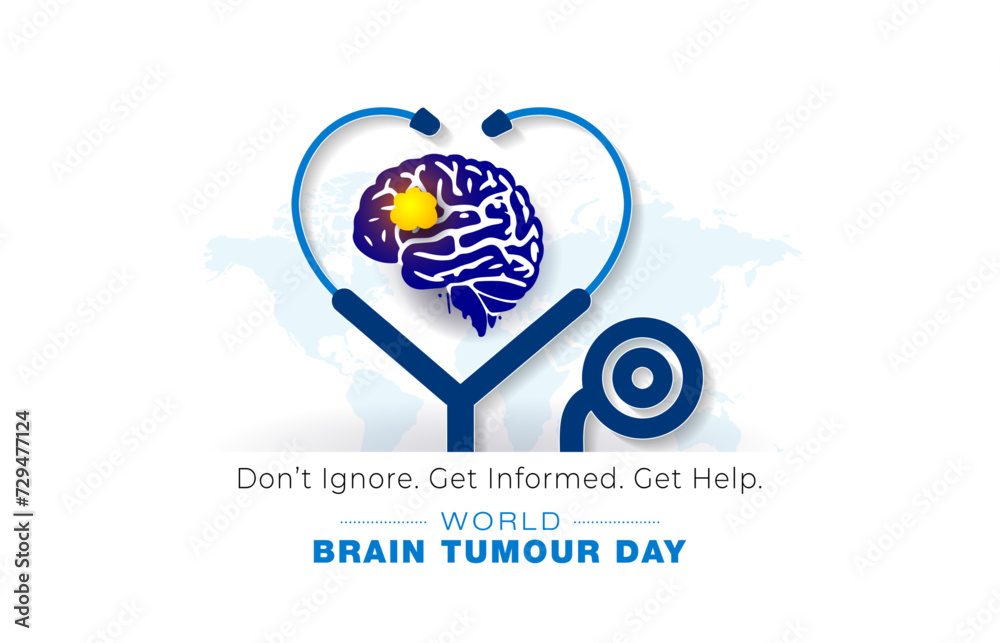 World brain tumor day prevention awareness theme. Medical clinic health ...