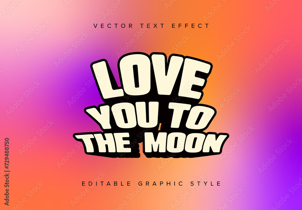 Warped 3d Text Effect Mockup Stock Template | Adobe Stock