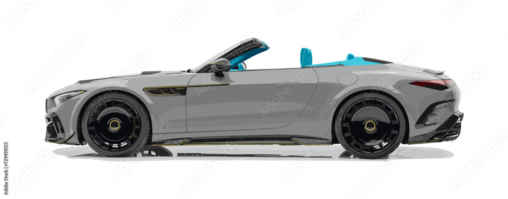 Vetor de Mercedes-AMG SL R232 convertible car icon. Mercedes AMG R232 ...