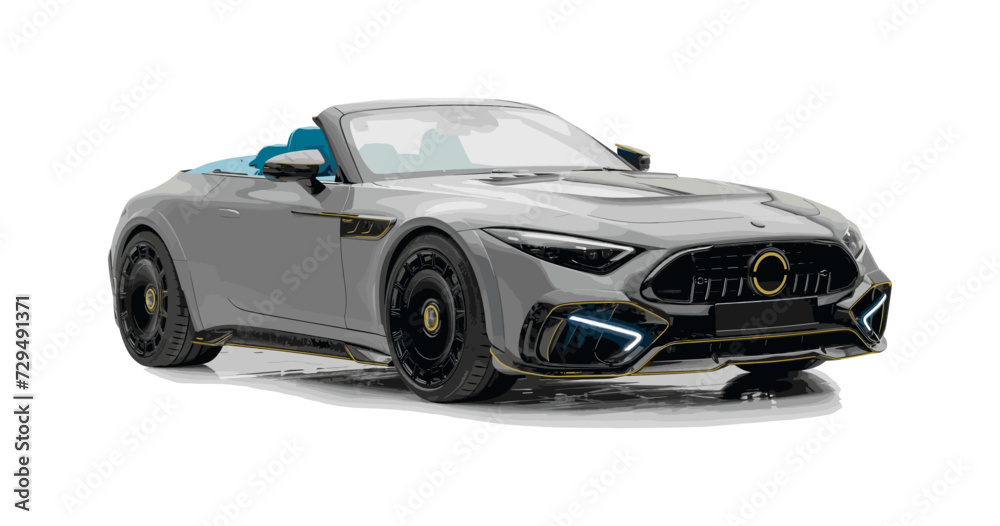 Mercedes car icon. Mansory tuning. Editorial Mercedes AMG SL R232 ...