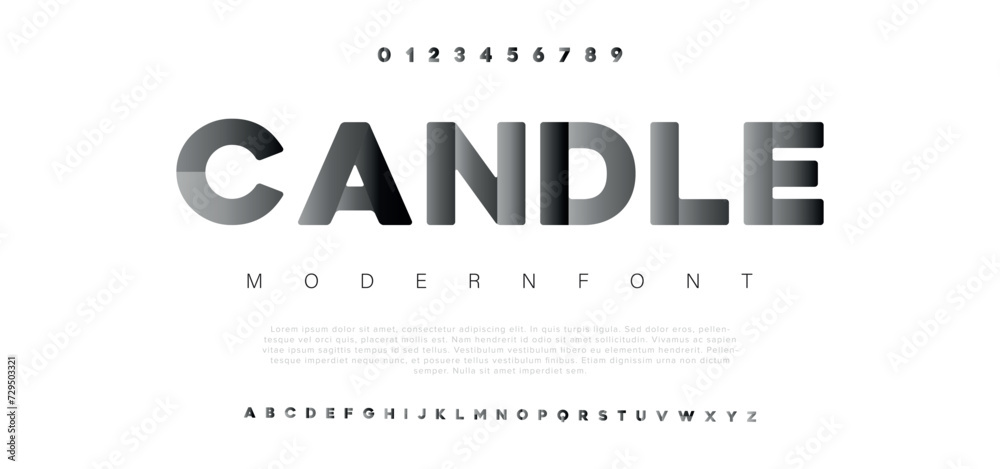 Candle Modern minimal font for personal and business use. Capital sport ...