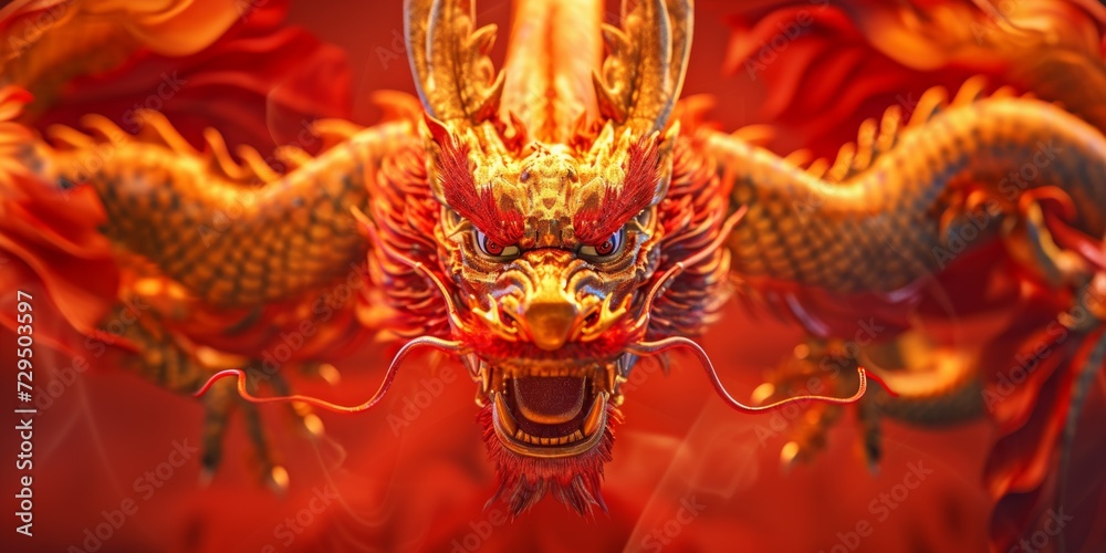Festive 3D Dragon Banner For Chinese New Year Celebration In 2024 ...
