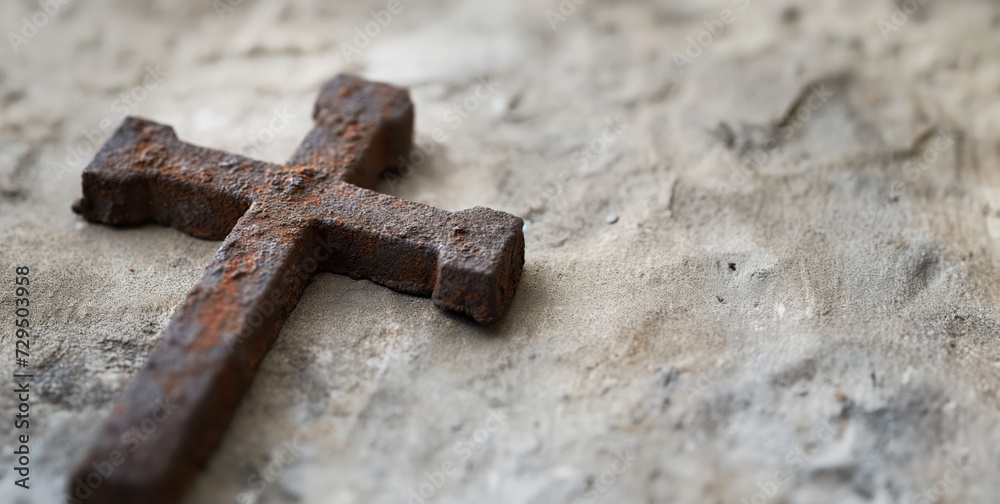 Old Rusty Cross. Weathered Iron Cross: A Symbol of Timeless Belief and ...