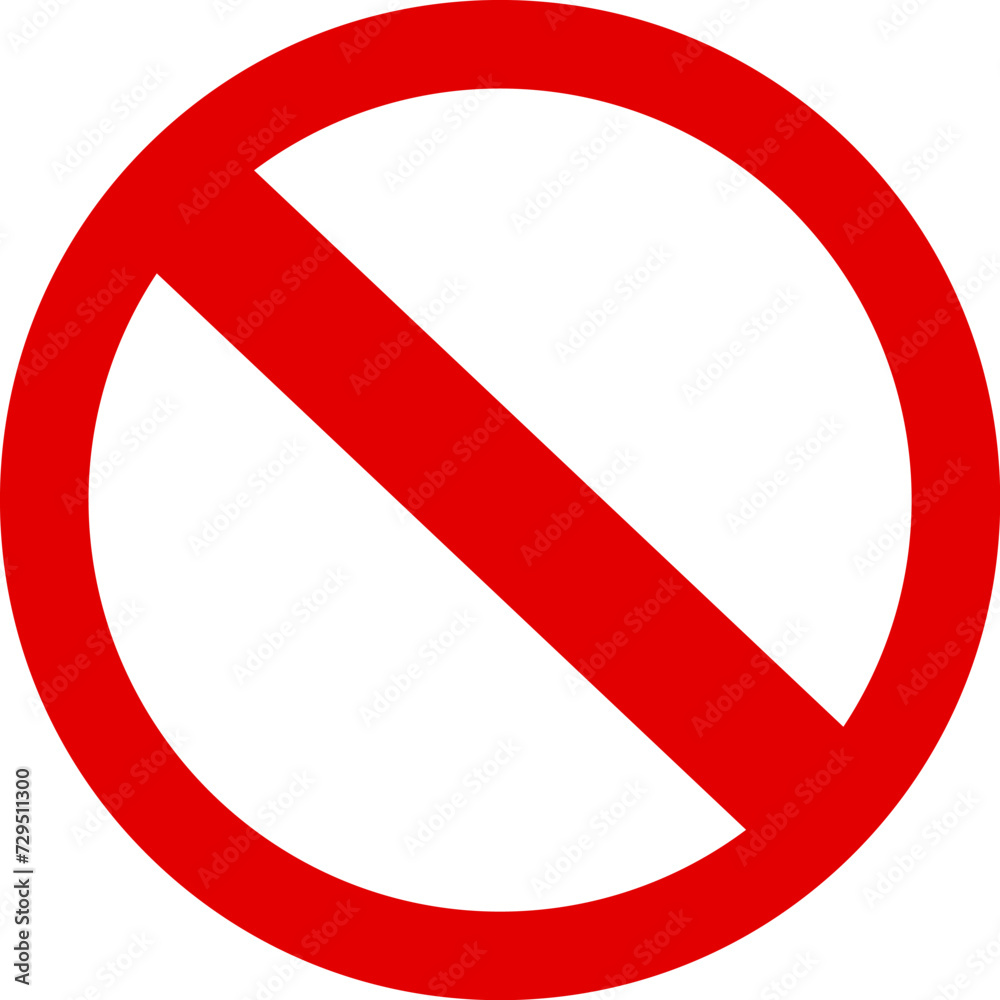 Sign forbidden. No sign. Icon symbol ban. Do Not Enter. Red circle sign ...