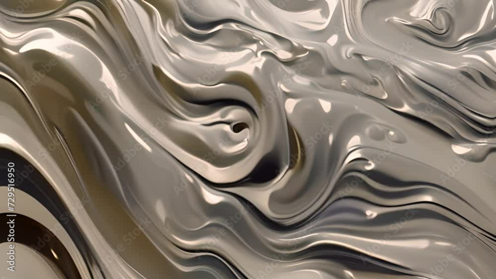 Silver liquid abstract Silver and mercury. Fluid silver background with ...