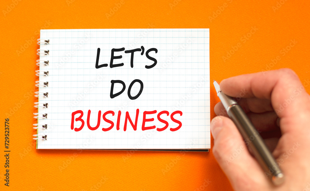 let is do business symbol. Concept words let is do business on ...