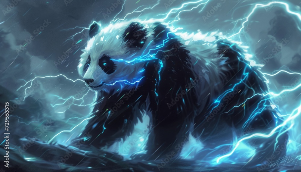 Electric Panda in the Storm - A Powerful Display of Energy and Art ...