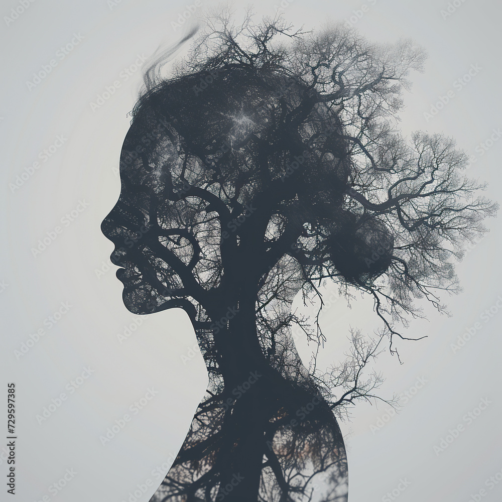 mothers day sad lady silhouette in black, Pregnancy depression medical ...