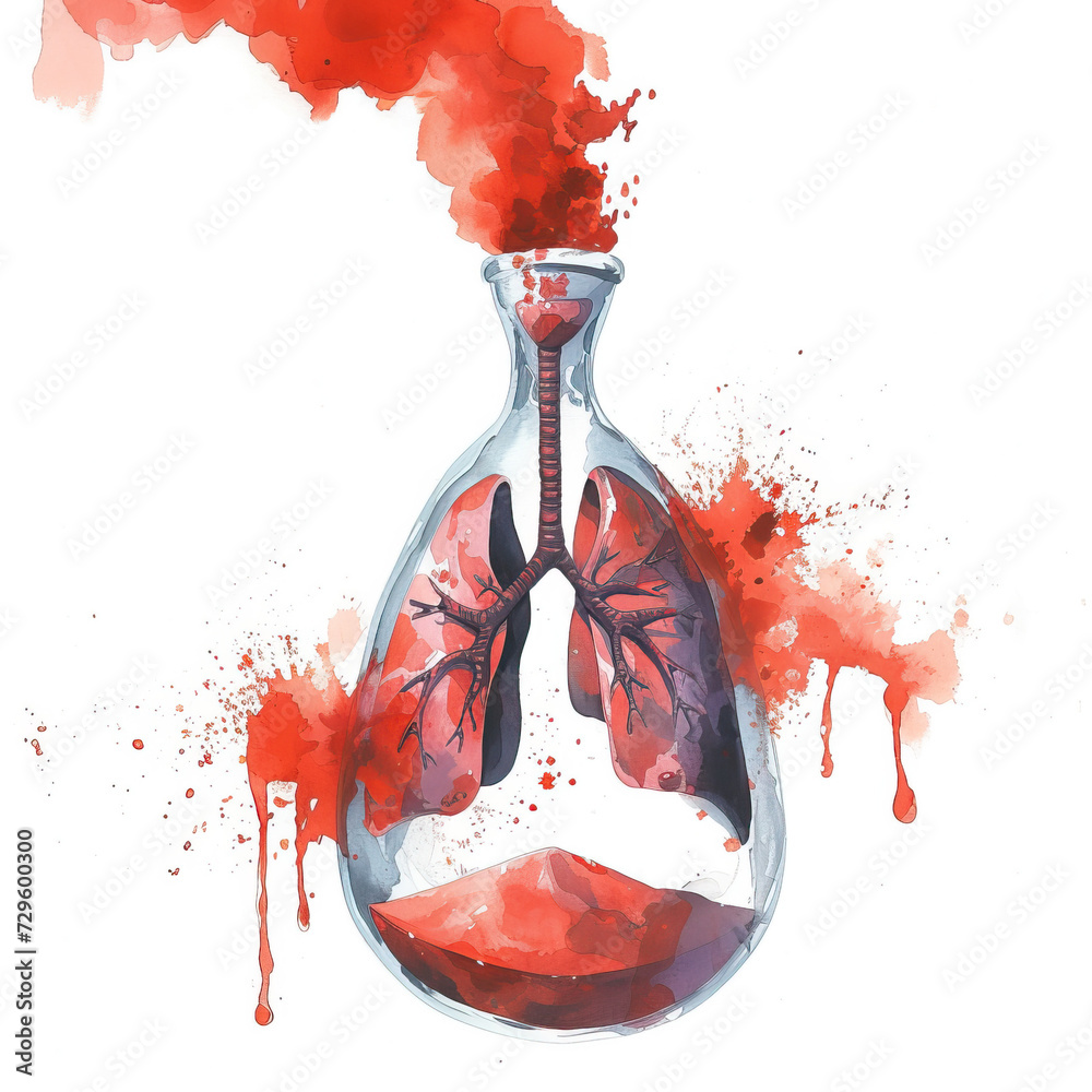 damage of lungs with passage of time , lung cancer, organ damage ...