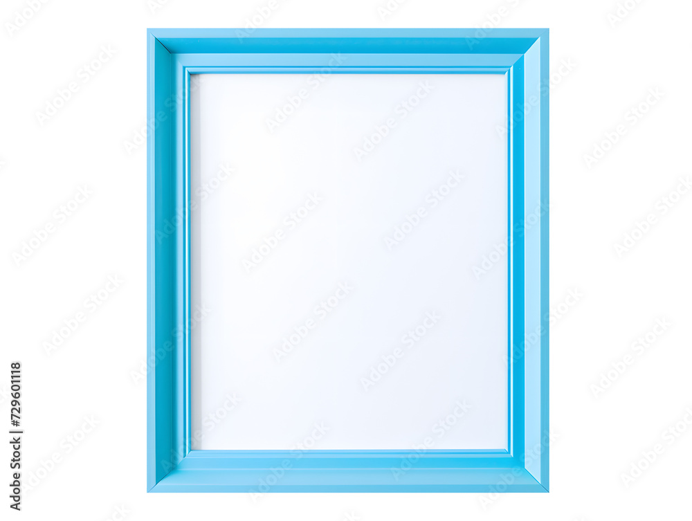 Photo of blank frame for picture or image with blue border without ...