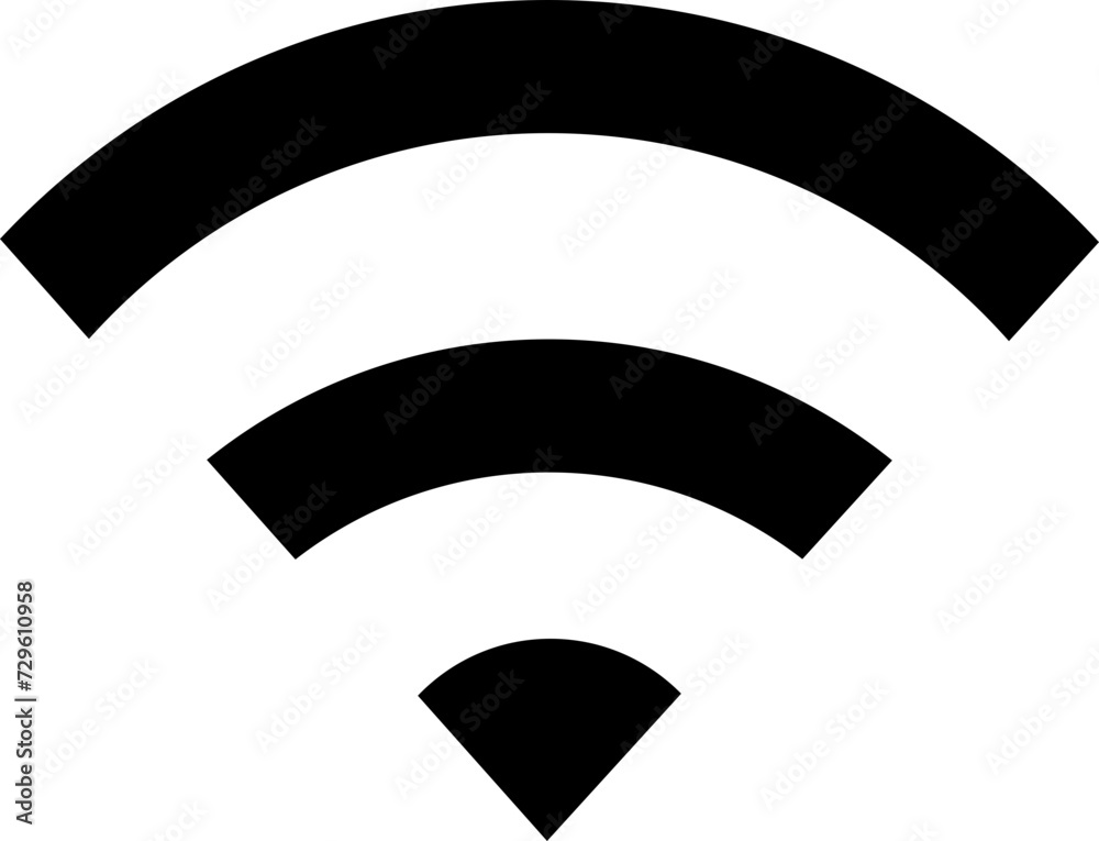 Black vector of images depicting symbols and icon related to wireless ...