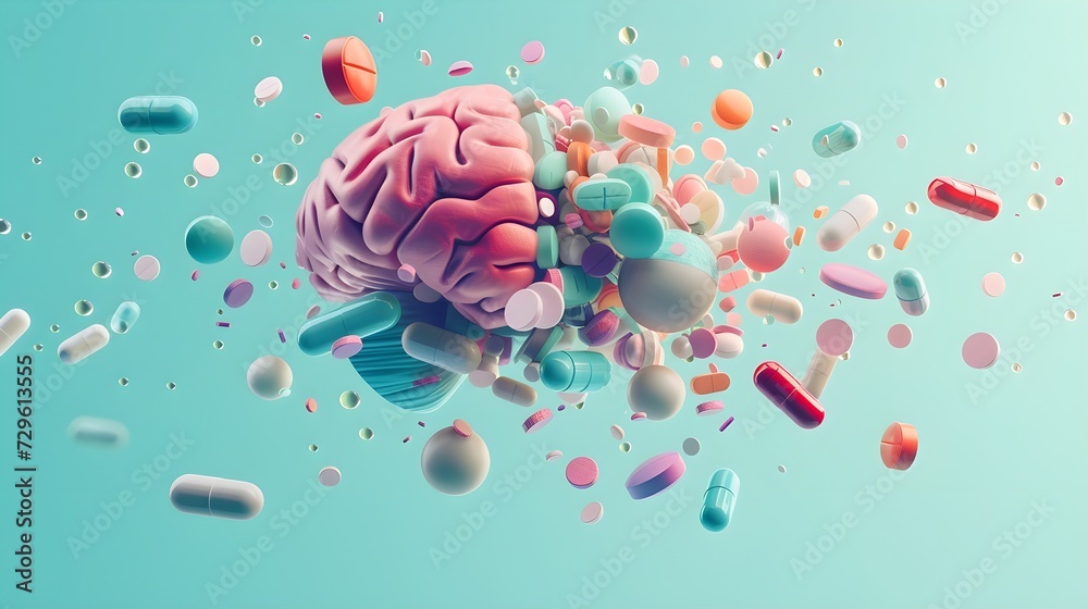 Modern ADHD Treatment: Medication Symbols & Clean Graphic Designs for ...