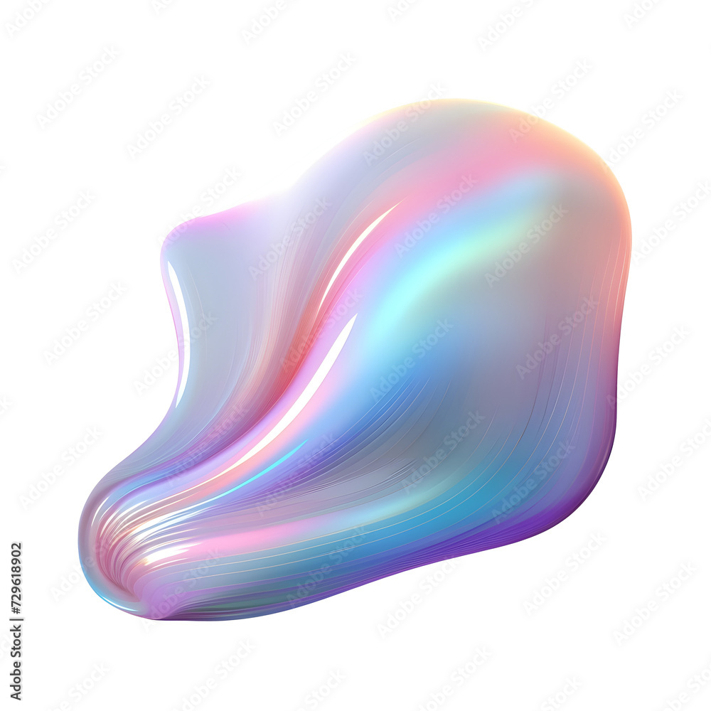 Glass liquid bubble, chrome Y2K liquid inflated, melted, metal object ...