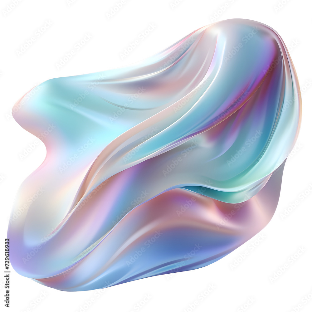 Glass liquid bubble, chrome Y2K liquid inflated, melted, metal object ...